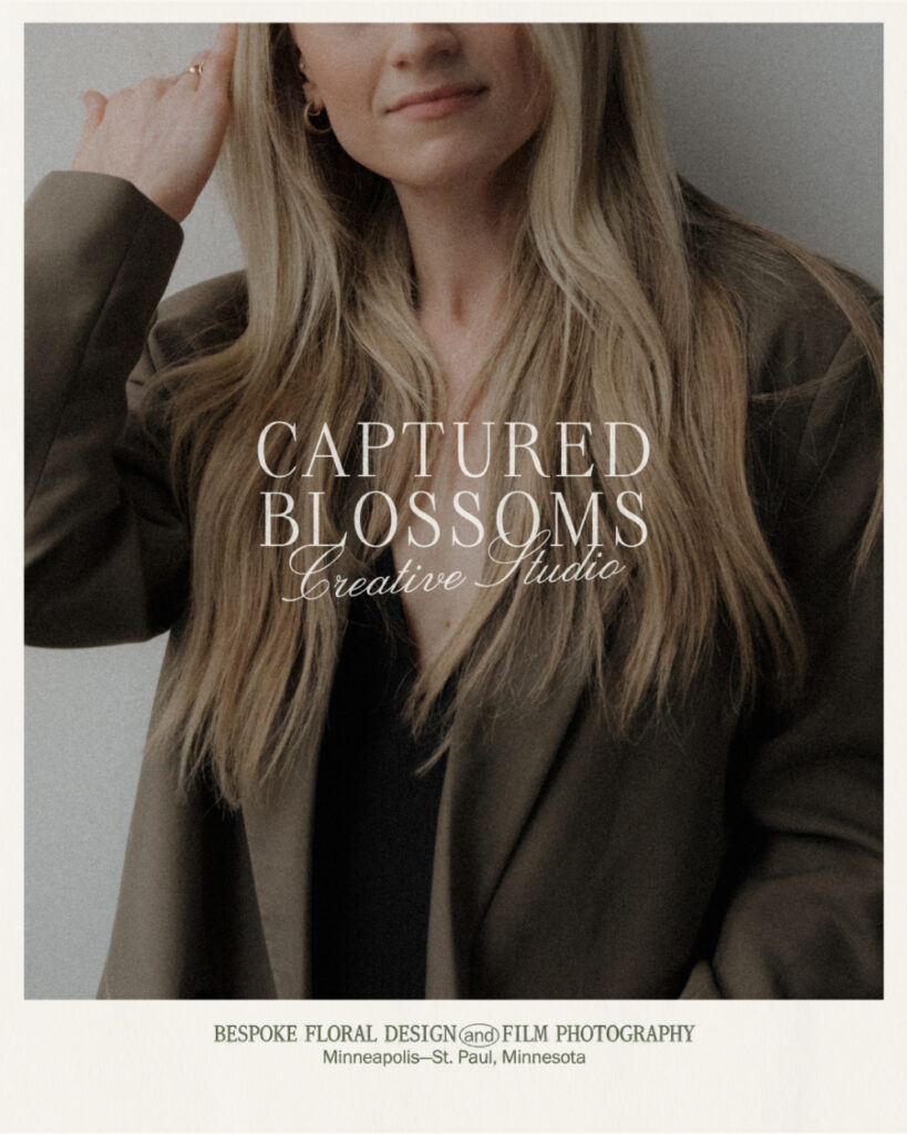 Custom Brand & Website for Creative Studio, Captured Blossoms